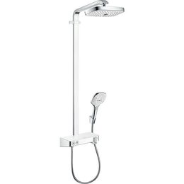 Hansgrohe Raindance Select Showerpipe 27126400 E 300 2jet, wei&szlig;/chrom, mit ShowerTablet