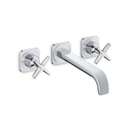 Hansgrohe Axor Citterio E Fertigmontageset 36107000 Unterputz-3-Loch-Waschtischarmatur, Ausladung 220mm, Rosetten, chrom