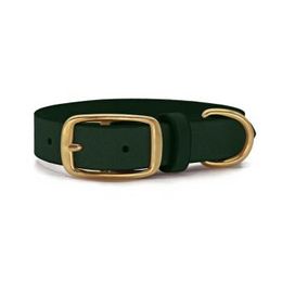 THE DOG IDEA Leder Halsband Dunkelgr&uuml;n XL