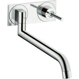 Hansgrohe Axor Uno&sup2; Sp&uuml;ltisch Armatur 38815800 Unterputz, mit Schwenkauslauf, edelstahl optik