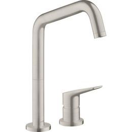 Hansgrohe Sp&uuml;ltisch Armatur Axor Citterio 34820800 schwenkbarer Auslauf 360 Grad, edelstahl optik