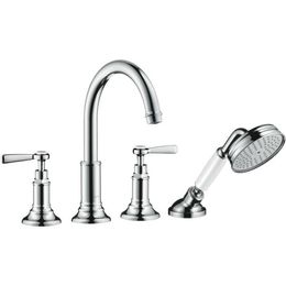 Hansgrohe Axor Montreux Wannenarmatur 16550000 chrom, Hebelgriffe, 4 Locharmatur