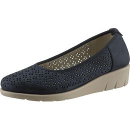 Damen Ballerina jeansblau, Gr&ouml;&szlig;e 36