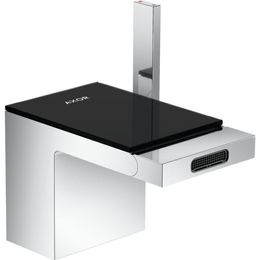 Hansgrohe Axor MyEdition Bidetarmatur 47210600 Ausladung 121 mm, mit Push-Open Ablaufgarnitur, chrom/Schwarzglas