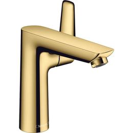 Hansgrohe Talis E Waschtisch-Einhebelmischer 71754990 mit Ablaufgarnitur, Ausladung 141 mm, polished gold optic