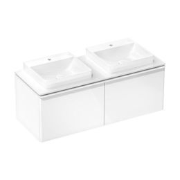 Hansgrohe Xelu Q Waschtischunterschrank 54066700 1360x485x550mm, 2 Schubk&auml;sten, wei&szlig; hochglanz, mattwei&szlig;