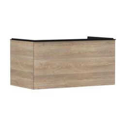 Hansgrohe Xelu Q Waschtischunterschrank 54060670 980x485x550mm, mit Schubkasten, Eiche Natur, mattschwarz