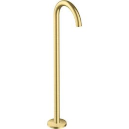 Hansgrohe Axor Uno Fertigmontageset 38412950 Wanneneinlauf bodenstehend, gebogen, Ausladung 226mm, brushed brass