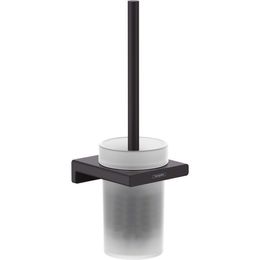 Hansgrohe AddStoris WC-B&uuml;rstengarnitur 41752670 Wandmontage, Metall, Glas, mattschwarz