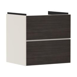 Hansgrohe Xevolos E Waschtischunterschrank 54176730 580x555x475mm, 2 Schubladen, sandbeige matt, Eiche dunkel