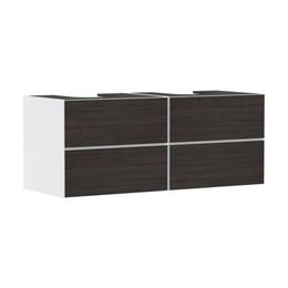 Hansgrohe Xevolos E Waschtischunterschrank 54196730 1370x555x550mm, 4 Schubladen, mattwei&szlig;, Eiche dunkel