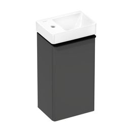 Hansgrohe Xelu Q Waschtischunterschrank 54016670 340x605x245mm, f&uuml;r Handwaschbecken, rechts, diamantgrau matt, mattschwarz