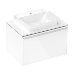 Hansgrohe Xelu Q Waschtischunterschrank 54054700 780x485x550mm, mit Schubkasten, wei&szlig; hochglanz, mattwei&szlig;