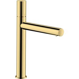 Hansgrohe Axor Uno Waschtischarmatur 45003140 Ausladung 198mm, unverschlie&szlig;bare Ablaufgarnitur, mit Zerogriff, brushed bronze