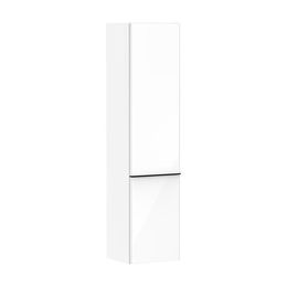 Hansgrohe Xelu Q Hochschrank 54135670 370x400x1650mm, T&uuml;ranschlag links, wei&szlig; hochglanz, mattschwarz