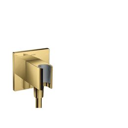 Hansgrohe Axor Portereinheit 36734990 eckig, mit R&uuml;ckflussverhinderer, integrierte Haltefunktion, polished gold optic