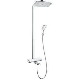 Hansgrohe Raindance Select 360 Showerpipe 27113400 weiss chrom, mit Brausearm 380 mm, f&uuml;r Badewanne