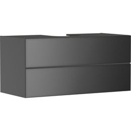 Hansgrohe Xevolos E Waschtischunterschrank 54195770 1180x555x550mm, 2 Schubladen, schiefergrau matt, schiefergrau metallic