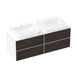 Hansgrohe Xevolos E Waschtischunterschrank 54199730 1570x555x550mm, 4 Schubladen, mattwei&szlig;, Eiche dunkel
