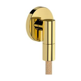 Hansgrohe FixFit Fine S Wandanschluss 28882990 mit R&uuml;ckflussverhinderer, S, rund, polished gold optic