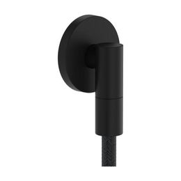 Hansgrohe FixFit Fine S Wandanschluss 28882670 mit R&uuml;ckflussverhinderer, S, rund, schwarz matt