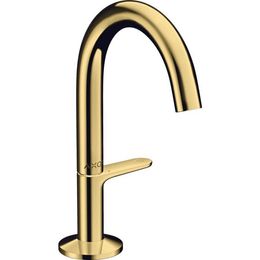 Hansgrohe Axor One Waschtischarmatur 48010990 Ausladung 122mm, mit Push-Open-Ablaufgarnitur, polished gold optic