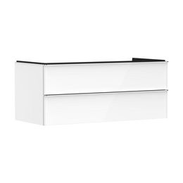Hansgrohe Xelu Q Waschtischunterschrank 54082000 1180x485x550mm, 2 Schubk&auml;sten, wei&szlig; hochglanz, chrom
