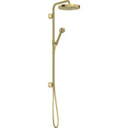 Hansgrohe Axor One Fertigmontageset 48790950 Unterputz-Showerpipe, mit Handbrause, 280mm, 1jet, brushed brass