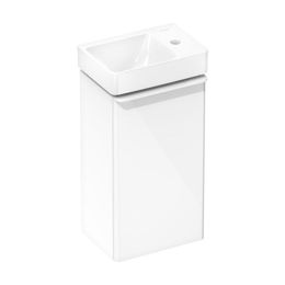 Hansgrohe Xelu Q Waschtischunterschrank 54011700 340x605x245mm, f&uuml;r Handwaschbecken, links, wei&szlig; hochglanz, mattwei&szlig;