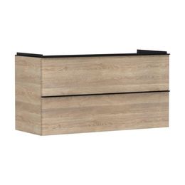 Hansgrohe Xelu Q Waschtischunterschrank 54037670 1180x605x475mm, 2 Schubladen, Eiche Natur, mattschwarz