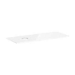 Hansgrohe Xelu Q Konsole 54116050 1360 x 550 mm, Ausschnitt links, Aufsatzwaschtisch ohne Hahnloch, wei&szlig; hochglanz
