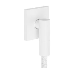 Hansgrohe FixFit Fine E Wandanschluss 28883700 mit R&uuml;ckflussverhinderer, E, eckig, mattwei&szlig;