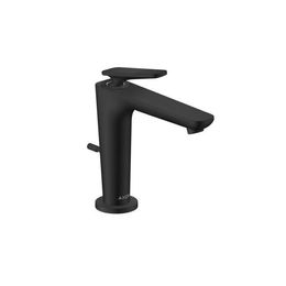 Hansgrohe Axor Citterio C CoolStart Waschtischarmatur 49031670 cubic cut, mattschwarz, Ausladung 135mm, Zugstangen Ablaufgarnitur