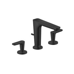 Hansgrohe Axor Citterio C Waschtisch-3-Loch-Armatur 49060670 ohne Struktur, mattschwarz, Ausladung 135mm, Zugstangen Ablaufgarnitur