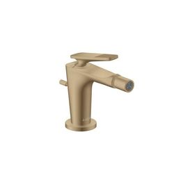 Hansgrohe Axor Citterio C Bidetarmatur 49211140 cubic cut, brushed bronze, Ausladung 113mm, Zugstangen Ablaufgarnitur