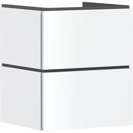 Hansgrohe Xilesa E Waschtischunterschrank 54292700 530x470mm, 2 Schubk&auml;sten, f&uuml;r Waschtisch, mit PushOpen, mattwei&szlig;