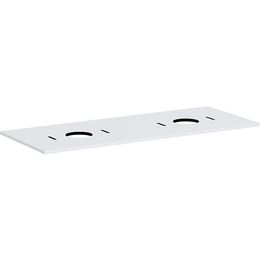 Hansgrohe Xilesa E Konsole 54280700 1375x550mm, ohne Hahnloch, 2 Ausschnitte, mattwei&szlig;