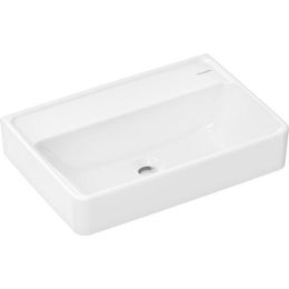 Hansgrohe Xanuia Q Waschtisch 61123450 550x370mm, ohne Hahnloch/&Uuml;berlauf, SmartClean, wei&szlig;