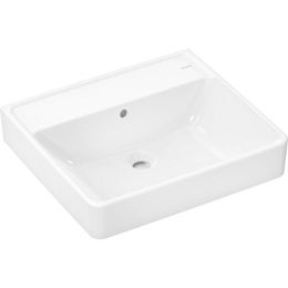 Hansgrohe Xanuia Q Waschtisch 60239450 550x480mm, ohne Hahnloch, mit &Uuml;berlauf, geschliffen, wei&szlig;