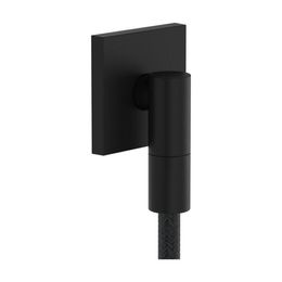Hansgrohe FixFit Fine E Wandanschluss 28883670 mit R&uuml;ckflussverhinderer, E, eckig, schwarz matt