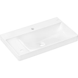 Hansgrohe Xelu Q Waschtisch 60320450 60320450 800x480mm, mit 2 Hahnl&ouml;cher, ohne &Uuml;berlauf, Ablage links, wei&szlig;