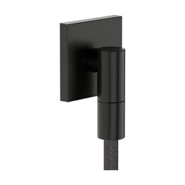 Hansgrohe FixFit Fine E Wandanschluss 28883340 mit R&uuml;ckflussverhinderer, E, eckig, brushed black chrome