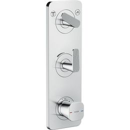 Hansgrohe Axor Citterio C Thermostatmodul 49701000 cubic cut, chrom, Unterputz, mit Platte