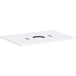 Hansgrohe Xilesa E Konsole 54275700 Ausschnitt mittig, ohne Hahnloch, 780 x 550 mm, mattwei&szlig;