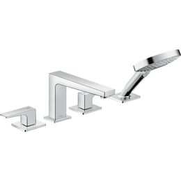 Hansgrohe Metropol 4-Loch Wannenarmatur 32552000 chrom, mit Zungengriffen