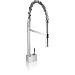 Hansgrohe Axor Starck Sp&uuml;ltischarmatur 10821800 mit Ausziehbrause, Edelstahl-Optik