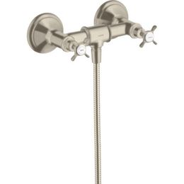 Hansgrohe Axor Montreux 2-Griff-Brausearmatur 16560820 Aufputz, 1 Verbraucher, mit Kreuzgriffen, brushed Nickel