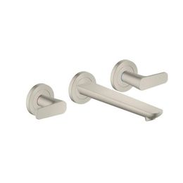 Hansgrohe AXOR Citterio C 3-Loch Waschtischarmatur Wand 49070800 Unterputz, mit Auslauf 195 mm, Edelstahl Optik