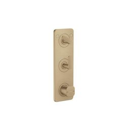 Hansgrohe Axor Citterio C Thermostatmodul 49701140 cubic cut, brushed bronze, Unterputz, mit Platte