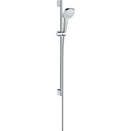Hansgrohe Croma Select E Multi Brause Set 26591400 EcoSmart, weiss chrom, 90 cm Stange Unica Croma